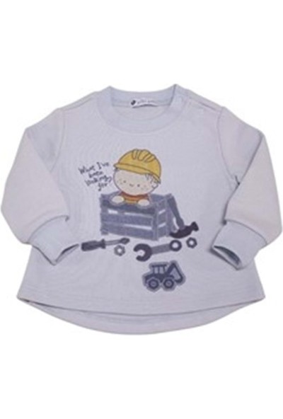 Karamela Bebek Sweatshrt - Karamela - Su Yeşili - 18-Ay - 1629-23778