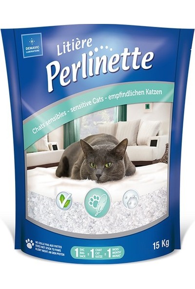 Perlinette Cat Adult Sensitive Hassas Kristal Kedi Kumu 15 kg Perlinette Cat Adult Sensitive Hassas Kristal Kedi Kumu 15 kg