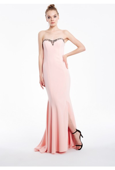 Hn Tekstil Uzun Pudra Abiye Elbise