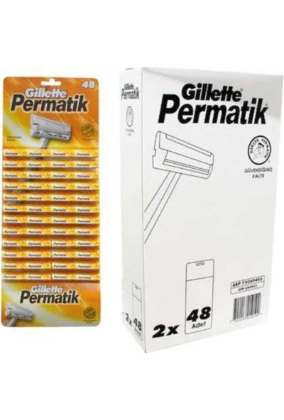 Gillette Permatik Kartela 2 x 48'li