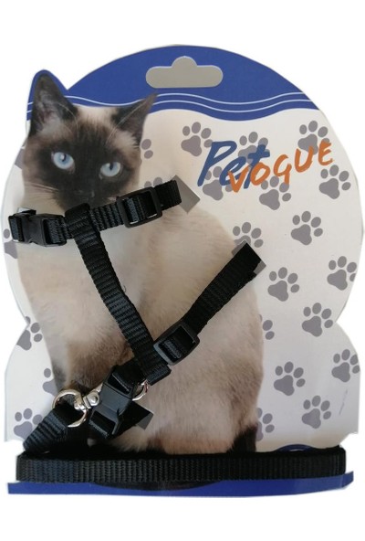 Markapet Kedi Göğüs Bel Tasma Takımı Medium Siyah 20*32-120 cm Markapet Kedi Göğüs Bel Tasma Takımı Medium Siyah 20*32-120 cm