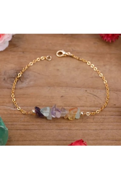 Takıconcept Işlenmemiş Ham Doğal Taş Karışık 7 Çakra Burç Bilekliği Takıconcept Işlenmemiş Ham Doğal Taş Karışık 7 Çakra Burç Bilekliği