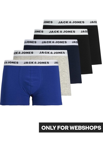 Jack & Jones Jack Jones Erkek 5 Li Düz Renk Boxer 12188760