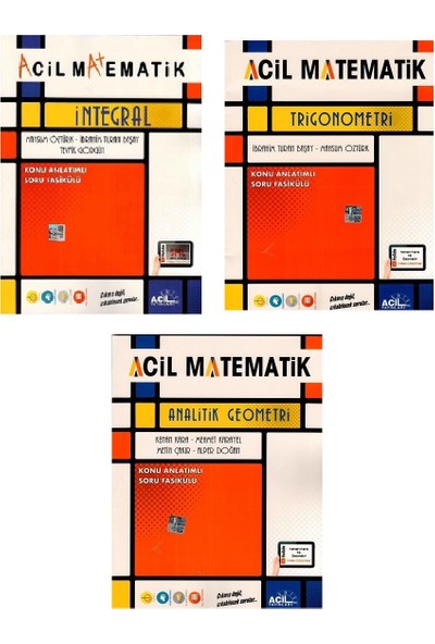 Acil Yayınları AYT Integral & YKS AYT Trigonometri & YKS TYT AYT Analitik Geometri Acil Yayınları AYT Integral & YKS AYT Trigonometri & YKS TYT AYT Analitik Geometri