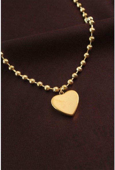 Erbilden Erb Çelik Kalp Model Topçuk Zincir Kolye