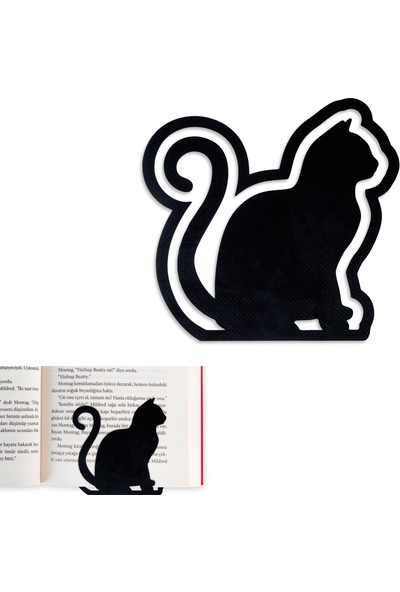 Bcoverart 3D Ayraç Kedicik Siyah