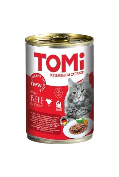 Tomi Sığır Etli Kedi Konservesi 400 gr Tomi Sığır Etli Kedi Konservesi 400 gr