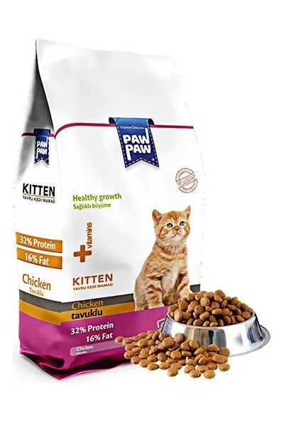 Paw Paw Tavuklu Yavru Kedi Maması 15 kg