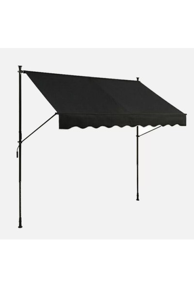 Balkon Tentesi,bahçe Tentesi,tente,teleskopik Tente Antrasit 300X130 cm