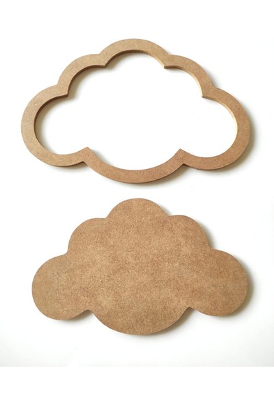 Dekolobi 2'li Bulut Seti Ham Mdf Boyanabilir 6 mm 30 cm