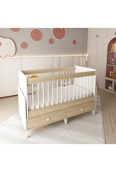 Afilli Sahra Sallanır 60X120 Mdf Beşik Meşe Beyaz Afilli Sahra Sallanır 60X120 Mdf Beşik Meşe Beyaz