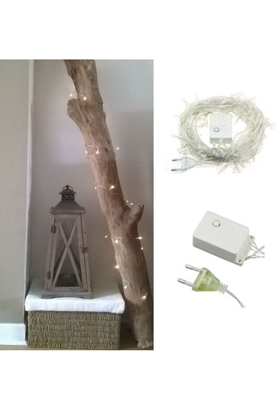 100 Ledli 8 Fonksiyonlu 10 Metre LED Aydınlatma Dekor Lambası (Beyaz) 100 Ledli 8 Fonksiyonlu 10 Metre LED Aydınlatma Dekor Lambası (Beyaz)