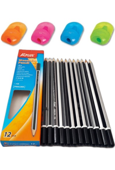 Faber-Castell Apple Neon Kalemtıraş 1 Adet Fc & Aplus Siyah Beyaz Desenli 12'li Kurşun Kalem Faber-Castell Apple Neon Kalemtıraş 1 Adet Fc & Aplus Siyah Beyaz Desenli 12'li Kurşun Kalem