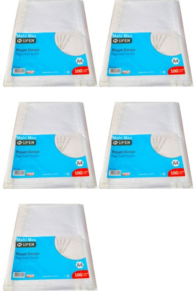 Mahi Max 500'LÜ Ufen A4 Şeffaf Poşet Föy Dosya