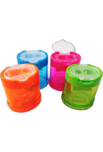 Mahi Max Jumbo Sandık Çiftli Kapaklı Kalemtıraş - 1 Adet Renk Seçenekli