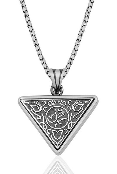 Gumush Gümüş Üçgen Muhammed Muskalık Kolye