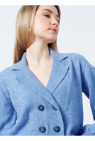 Fabrika Basic Mavi Kadın Hırka - NIMES Fabrika Basic Mavi Kadın Hırka - NIMES