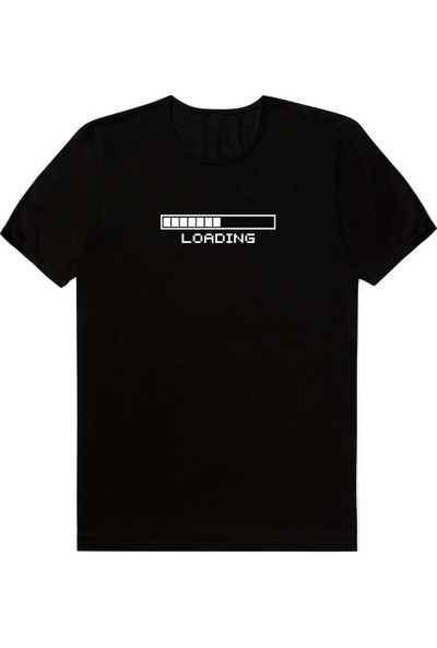 Sia Mode Loading Baskılı Pamuk Siyah T-Shirt Sia Mode Loading Baskılı Pamuk Siyah T-Shirt