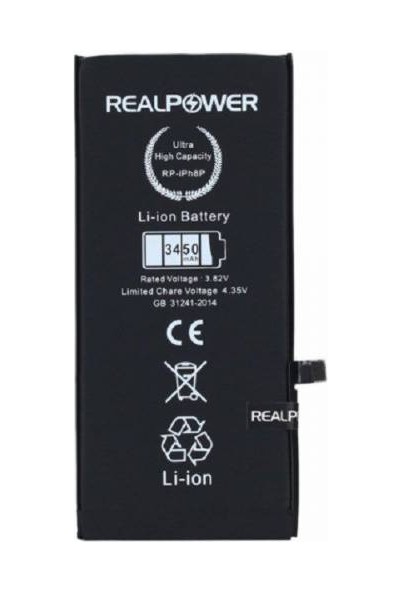Real Power Apple iPhone 8 Plus Güçlendirilmiş Batarya Real Power Apple iPhone 8 Plus Güçlendirilmiş Batarya