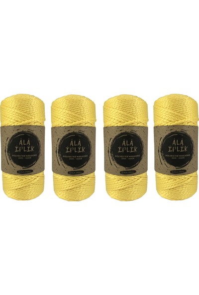 Polyester Makrome Ip 3mm 4 Adet Sarı Polyester Makrome Ip 3mm 4 Adet Sarı