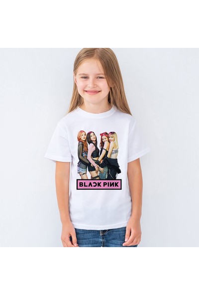 Morinna Blackpink Baskılı Unisex Çocuk Tişört T-Shirt Mr-09