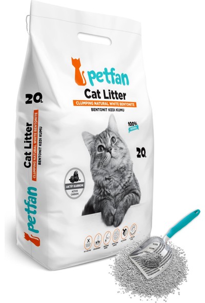 Petfan 20LT-17 kg Ince Taneli Bentonite Aktif Karbonlu Petfan 20LT-17 kg Ince Taneli Bentonite Aktif Karbonlu