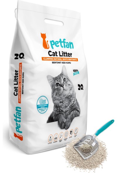 Petfan 20LT-17 kg Ince Taneli Beyaz Bentonite Marsilya Sabunu Kokulu Petfan 20LT-17 kg Ince Taneli Beyaz Bentonite Marsilya Sabunu Kokulu