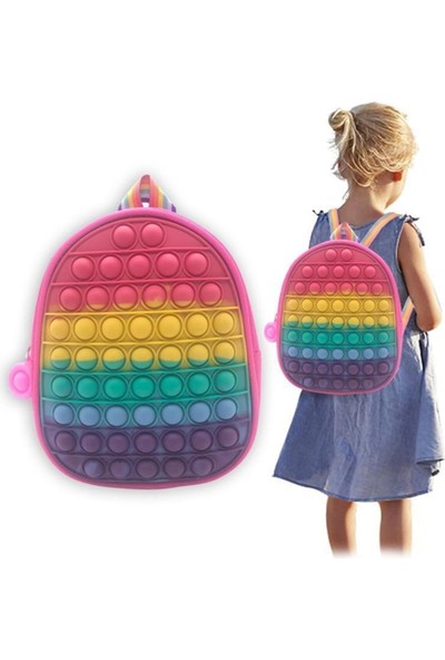 Pop It Oyuncak Sırt Çanta Pastel Kumaş Ipli 20X15CM 50 Baloncuklu Pop It Oyuncak Sırt Çanta Pastel Kumaş Ipli 20X15CM 50 Baloncuklu