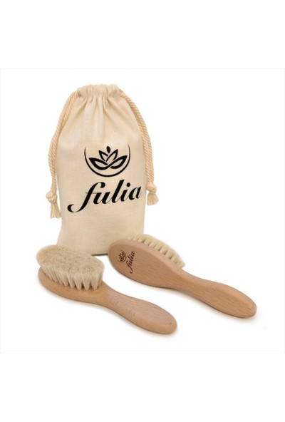 Fulia Doğal Keçi Kılı Bebek Saç Fırçası (0+Ay) Fulia Doğal Keçi Kılı Bebek Saç Fırçası (0+Ay)