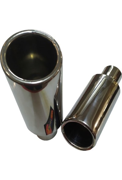 YO373-51X76 Paslanmaz Yuvarlak Yan Kesik Boş Uzun Eksoz Ucu