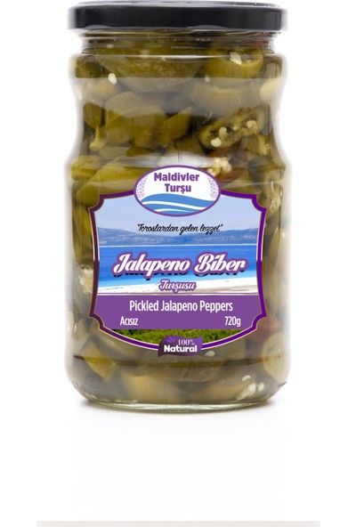 Maldivler Turşu Jalapeno Biber Turşusu 720 gr Maldivler Turşu Jalapeno Biber Turşusu 720 gr