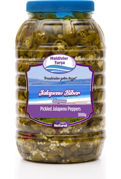 Maldivler Turşu Jalapeno Biber Turşusu 3 kg Maldivler Turşu Jalapeno Biber Turşusu 3 kg