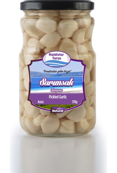 Maldivler Turşu Sarımsak Turşusu 370 gr Maldivler Turşu Sarımsak Turşusu 370 gr