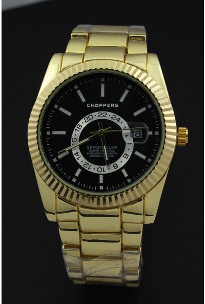 Choppers Takvimli Metal Kordon Erkek Kol Saati