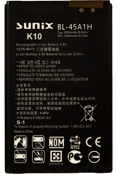 Sunix Lg K10 Batarya