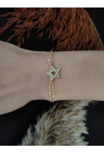 Balyan Zirkon Taşlı Yıldız Bileklik