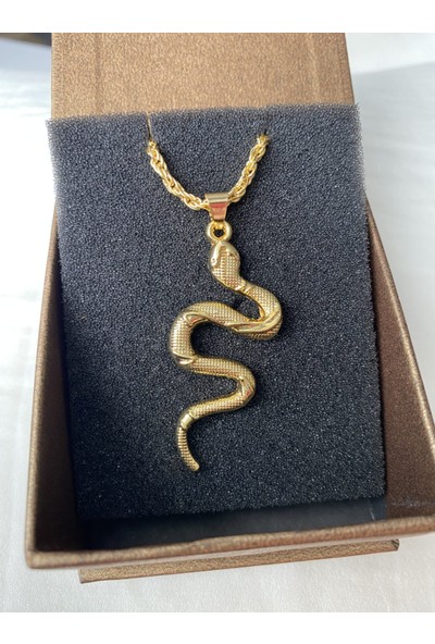 Balyan Yılan Kolye Gold Renk