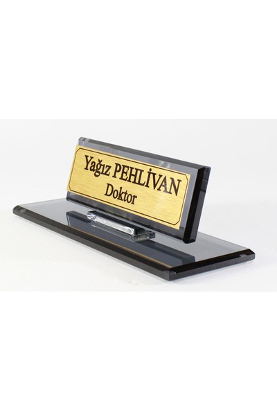 Art Online Masa Isimliği - Masaüstü Isimlik - Isimlik - Cam Isimlik - Cam Masaüstü Isimlik