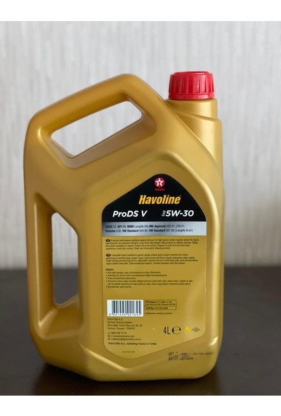 Texaco Havoline Prods V Sae 5W-30 4 Lt ( Üretim Yılı: 2022 )
