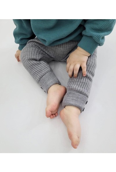 Coolminies Bebek Düğme Detaylı Fitilli Triko