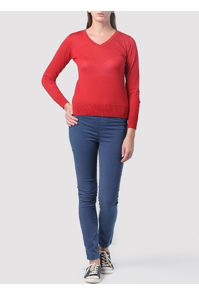 Asymmetry Neon Lacivert Kadın Pantolon