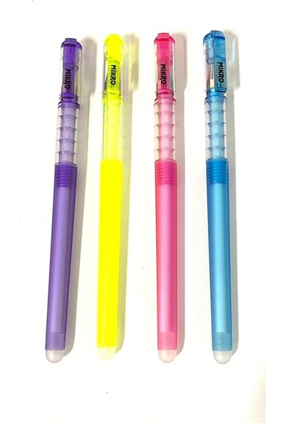 Mikro Silinebilir Silgili Jel Kalem 4'lü Mavi Mürekkepli Mikro Silinebilir Silgili Jel Kalem 4'lü Mavi Mürekkepli