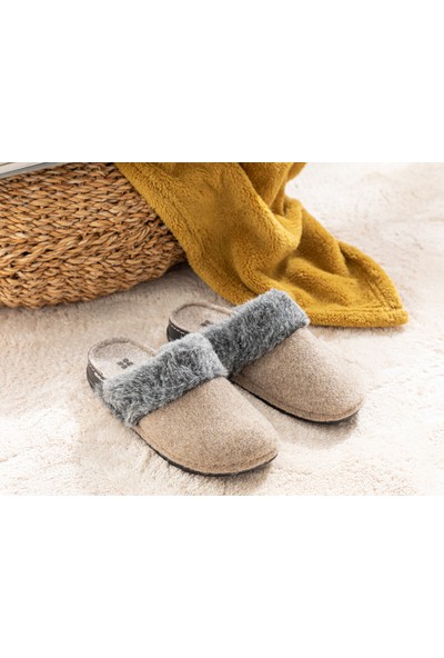 English Home Pureness Keçe Kadın Ev Terliği 36 Bej English Home Pureness Keçe Kadın Ev Terliği 36 Bej