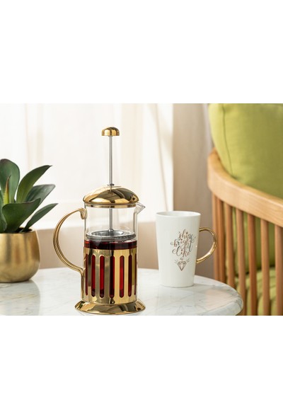 English Home Florence Borosilkat Cam French Press 600 ml Gold English Home Florence Borosilkat Cam French Press 600 ml Gold