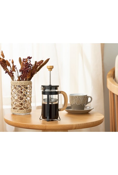 English Home Elegance Borosilkat Cam French Press 350 ml Siyah English Home Elegance Borosilkat Cam French Press 350 ml Siyah