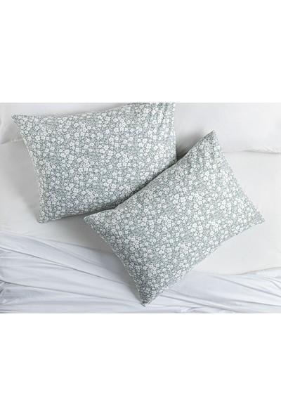 English Home Liberty Bloom Pamuklu 2'li Yastık Kılıfı 50X70 cm Koyu Seledon English Home Liberty Bloom Pamuklu 2'li Yastık Kılıfı 50X70 cm Koyu Seledon