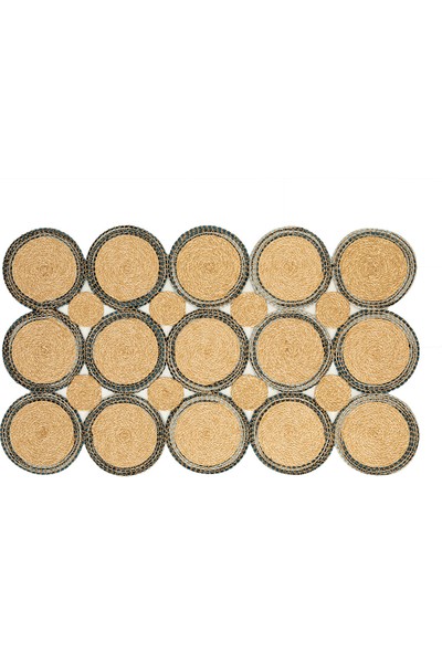 English Home Freya Jüt Kilim 90X150 cm Naturel-Mavi