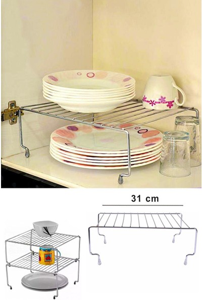 Maksipazar Dolap Içi Düzenleyici 31 Cm Metal Raf