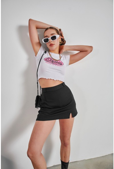 MyLove Klasik Şort Etek Siyah