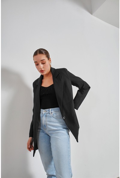 MyLove Retro Palazzo Ceket Siyah MyLove Retro Palazzo Ceket Siyah